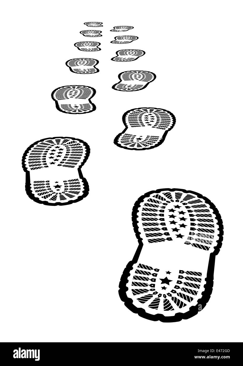 Shoe Print Outline Clipart