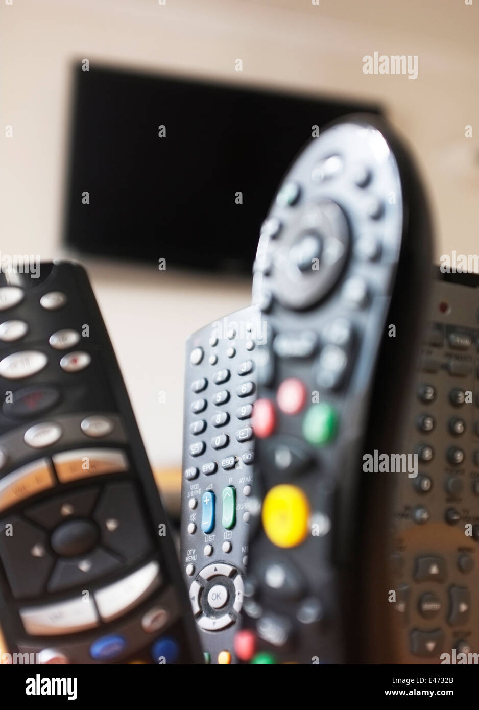 TV remote controls Stock Photo - Alamy