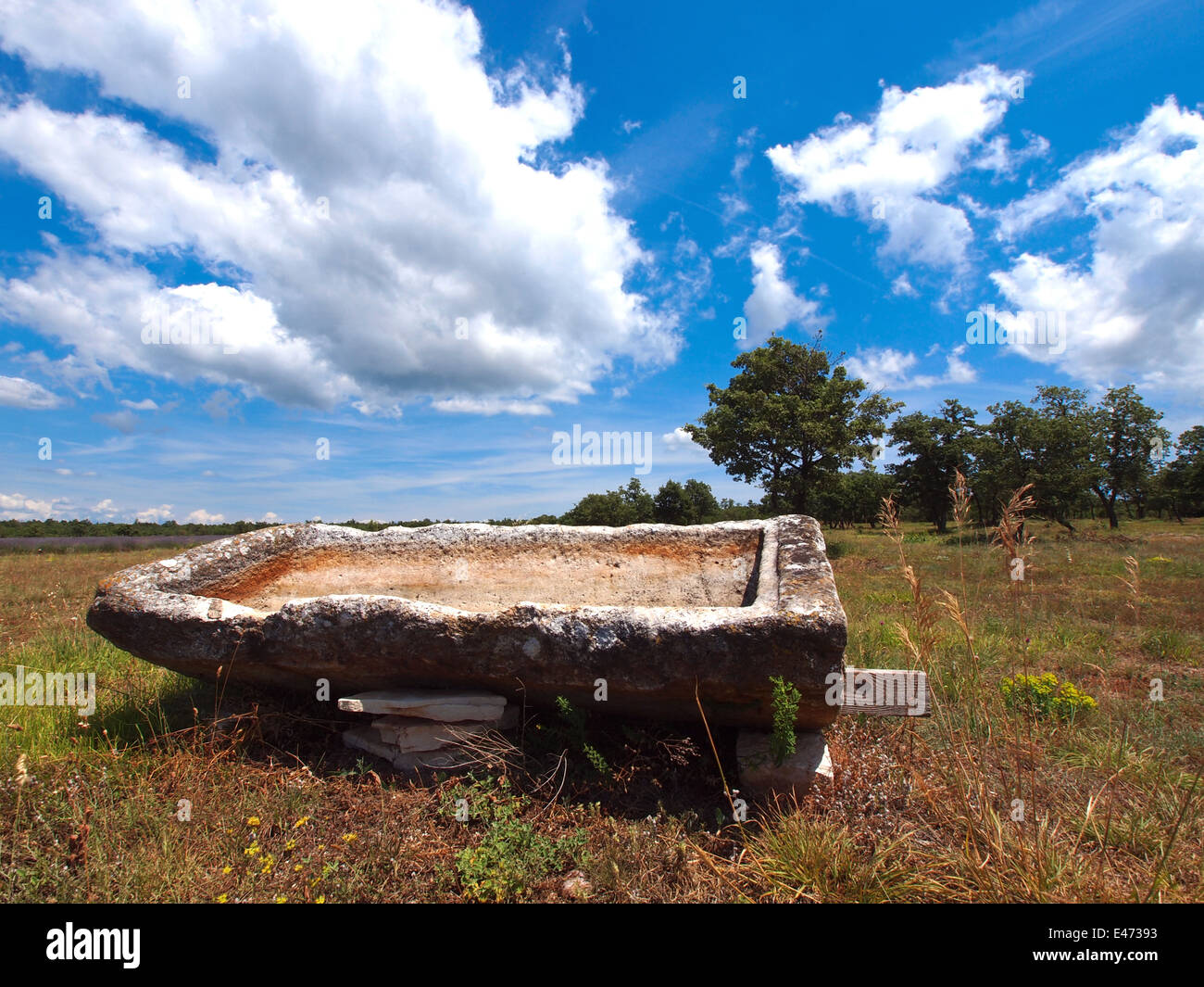dry stone made watering place Stock Photo - Alamy