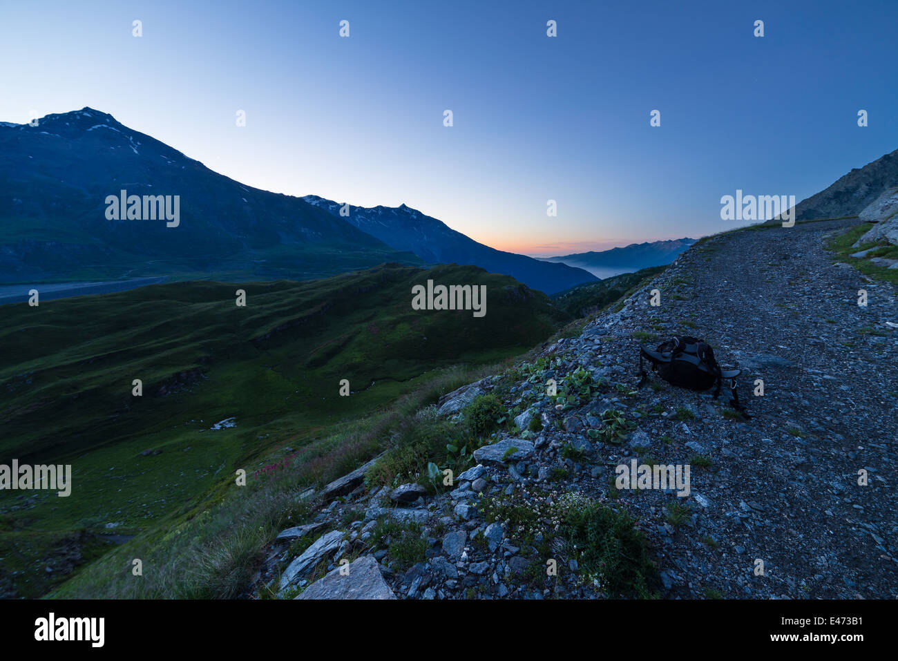 High altitude alpine landscape at dawn Stock Photo - Alamy