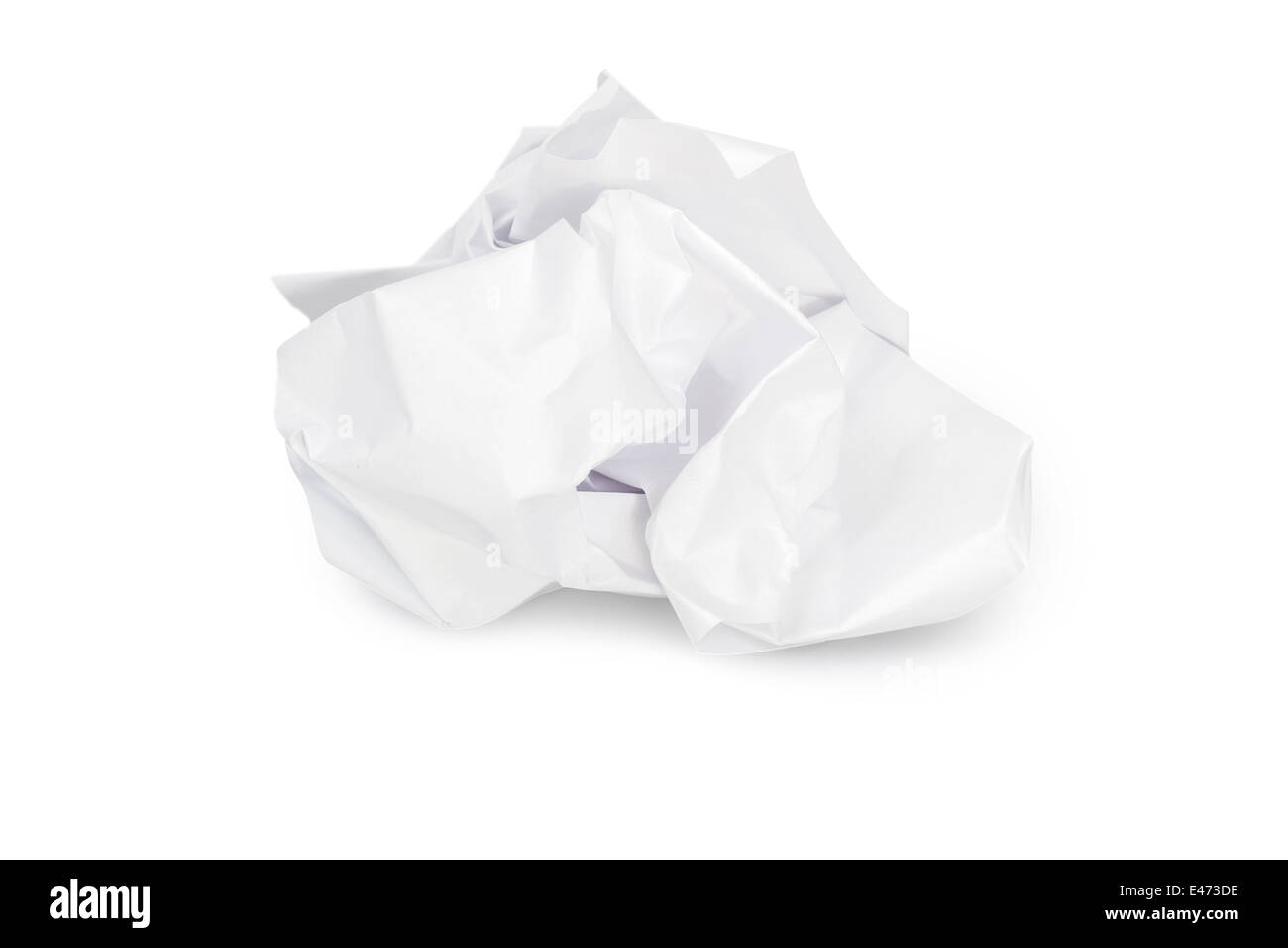 crumpled paper isolated on white background Stock Photo - Alamy