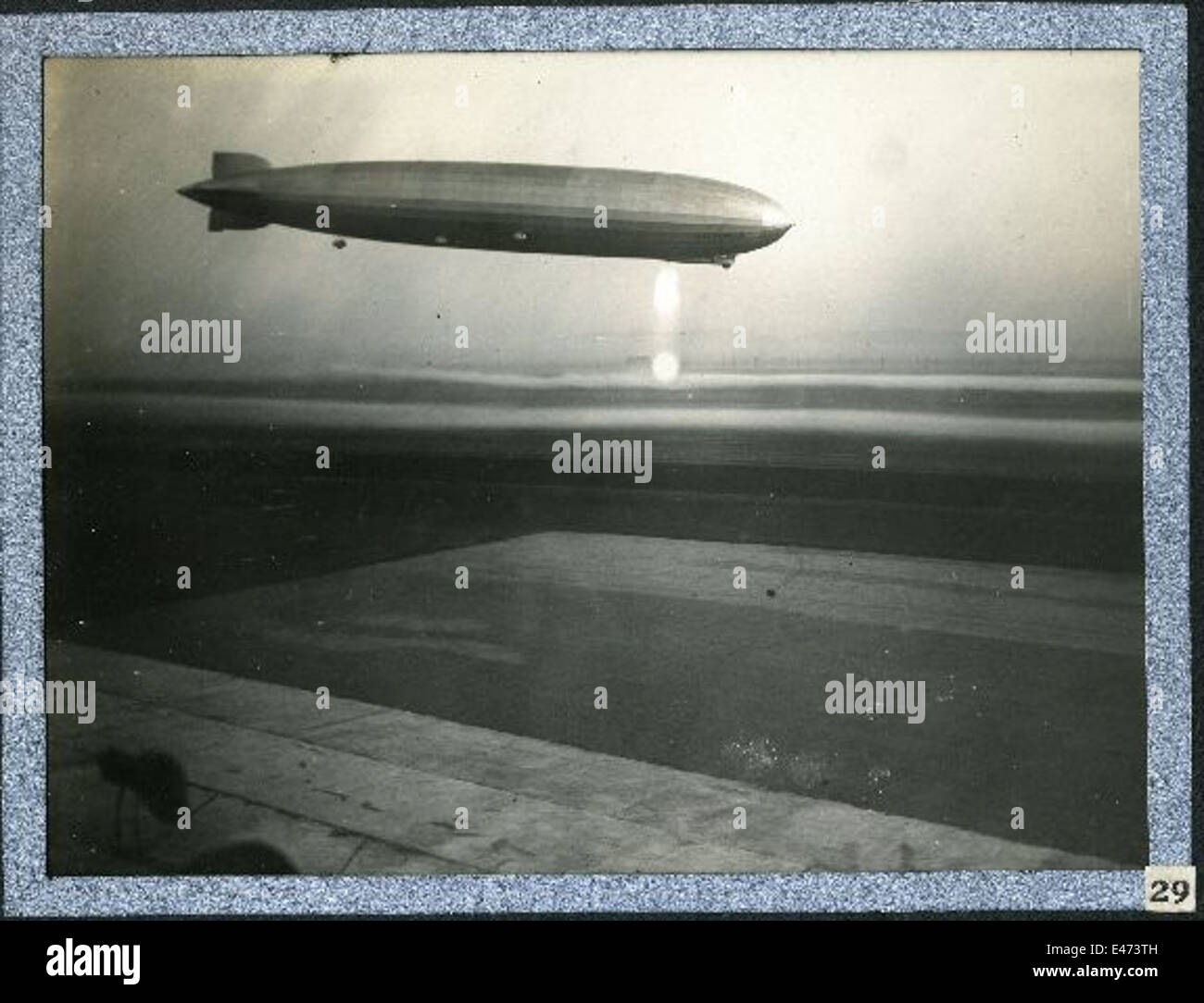 A photograph showing the LZ 127 Graf Zeppelin, a German airship that ...