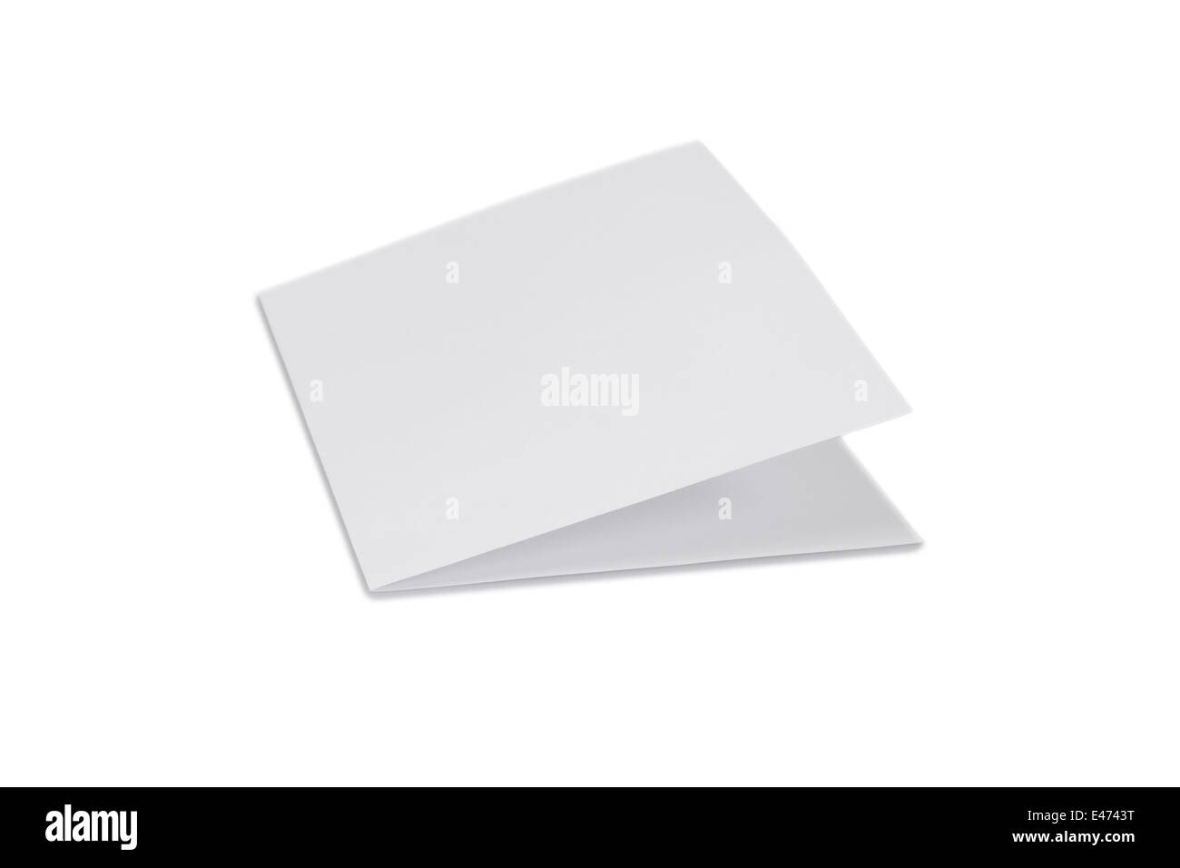 Folded sheet of white paper isolated on white background Stock Photo ...