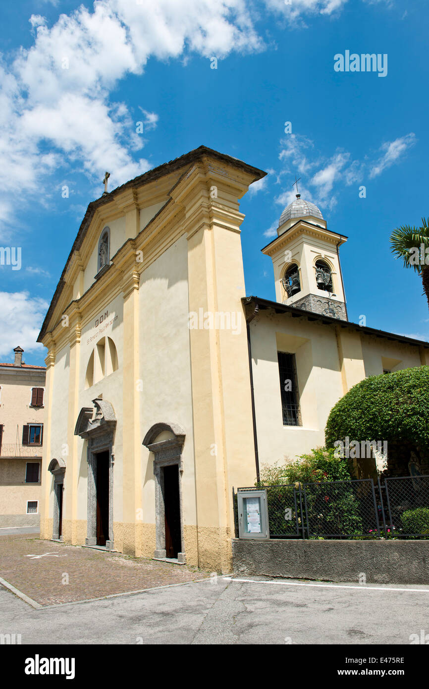 Italy, Lombardy, Dervio, SS. Pietro and Paolo parish Stock Photo - Alamy