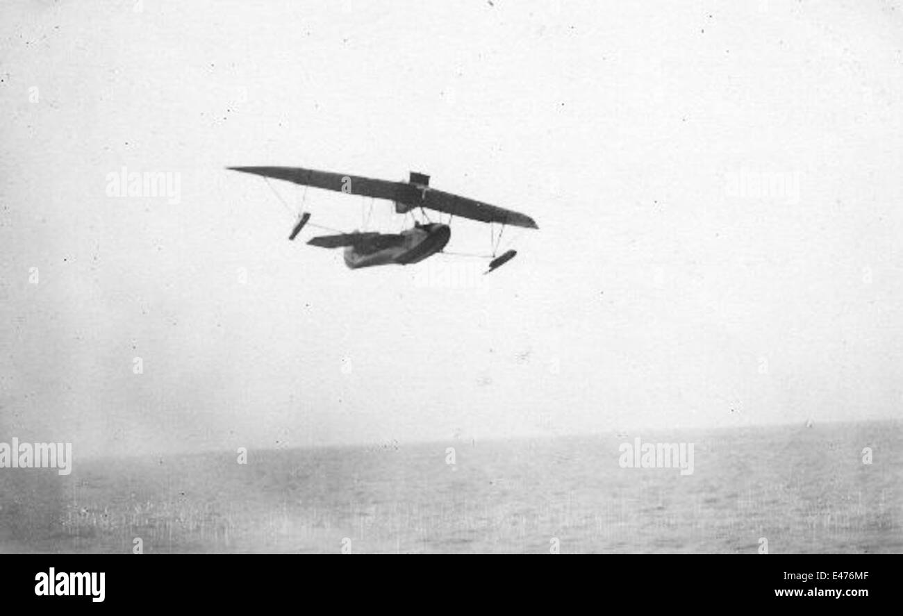 This image shows the Curtiss Model M, a pioneering flying boat powered ...