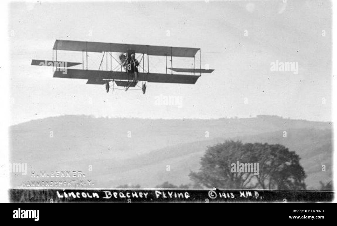 This image showcases a Curtiss Pusher biplane, an early aircraft flown ...