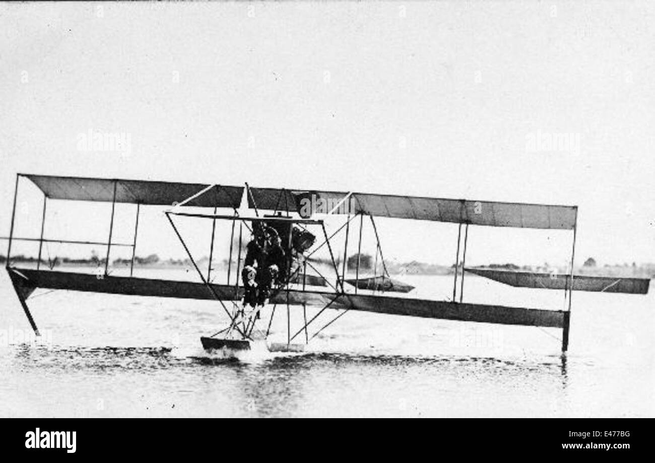 This image captures early Curtiss aircraft operating from North Island ...
