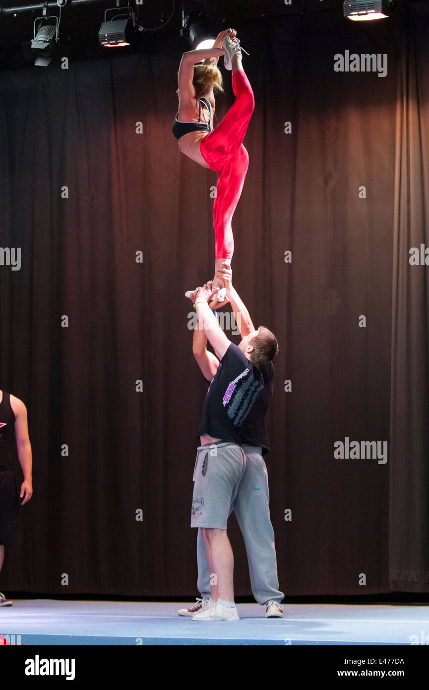 North West London junior cheer leading competition lift display by ...
