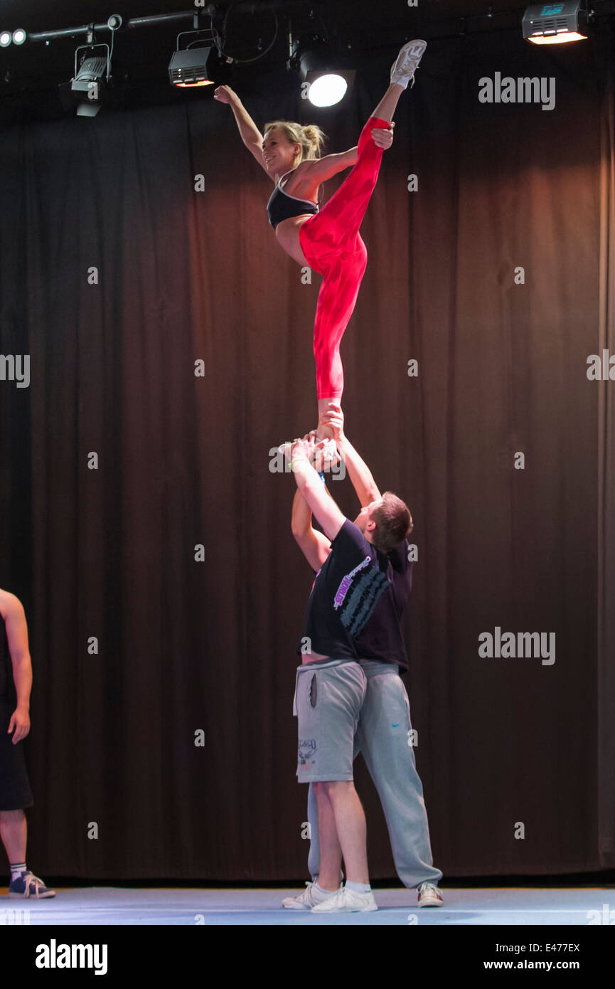 North West London junior cheer leading competition lift display by ...