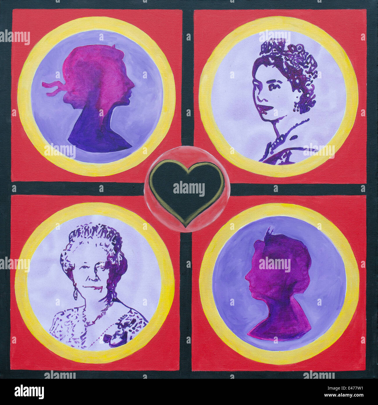 Representative art, contemporary geometric painting Stock Photo - Alamy