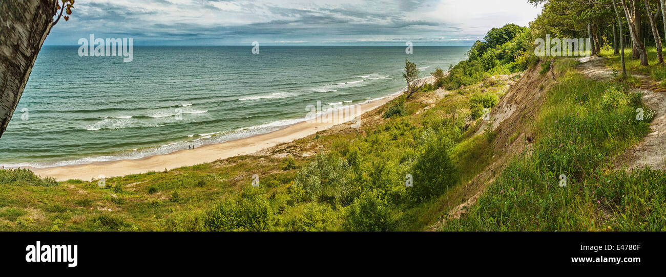 Cliff and beach in Jastrzębia Góra, Poland Stock Photo - Alamy