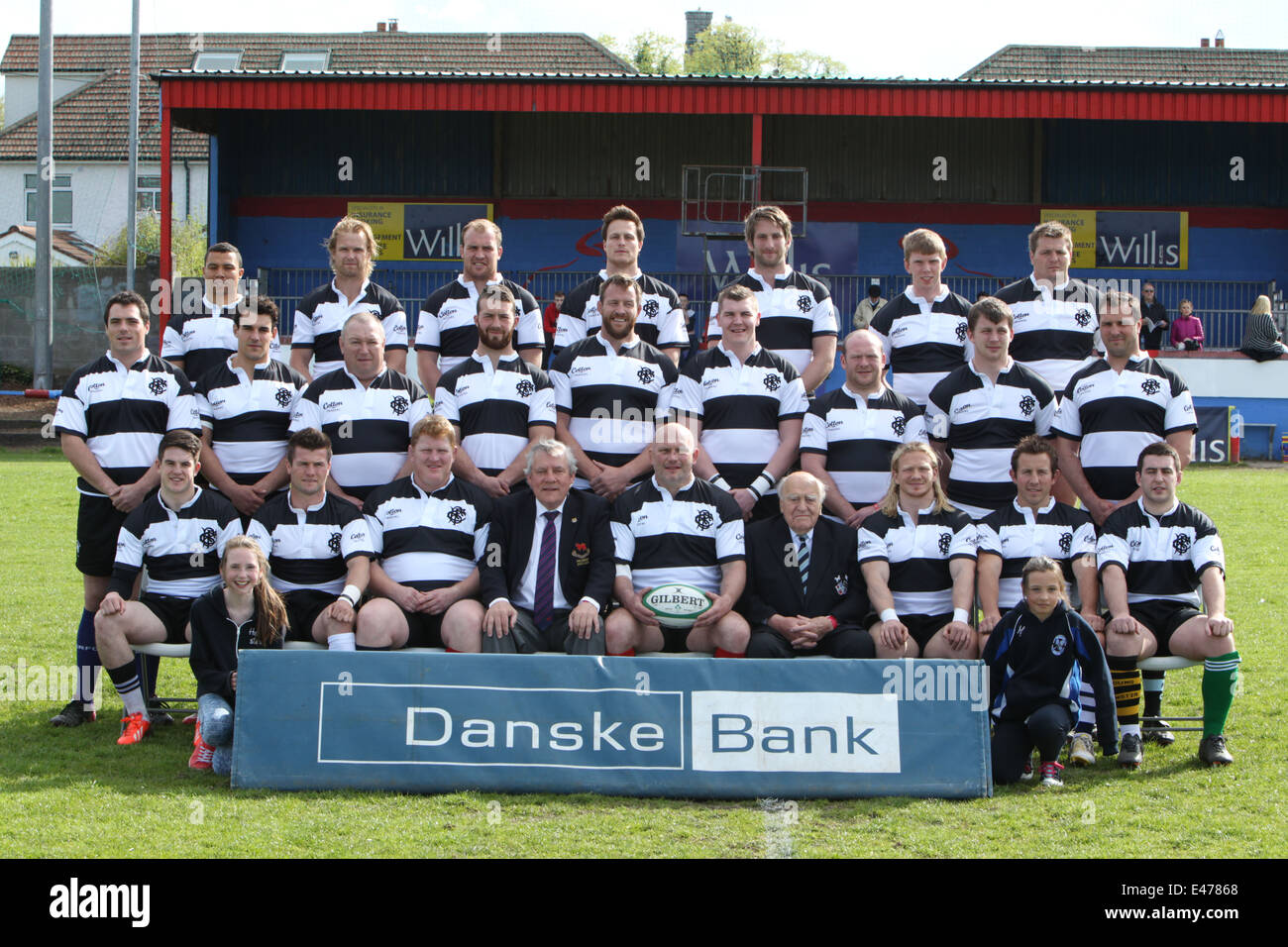 The Barbarians Rugby team. Clontarf RFC vs Barbarians rugby match in ...
