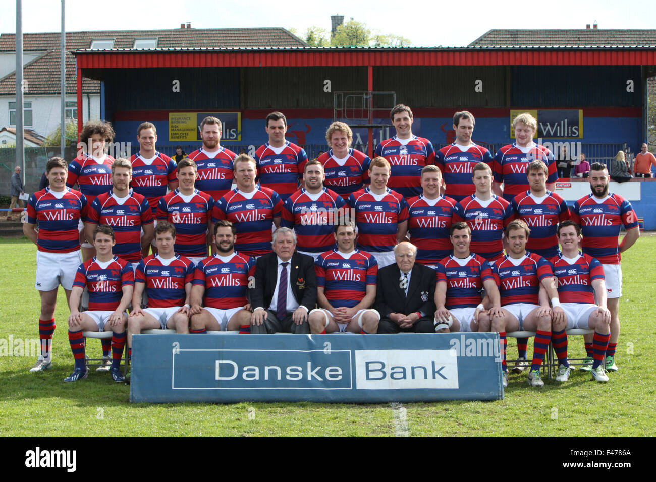 The Clontarf Rugby team. Clontarf RFC vs Barbarians rugby match in ...