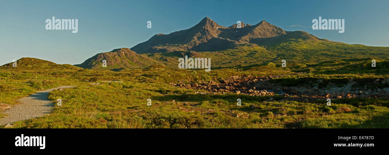Sgurr nan Gillean from Sligachan panoramic Stock Photo - Alamy