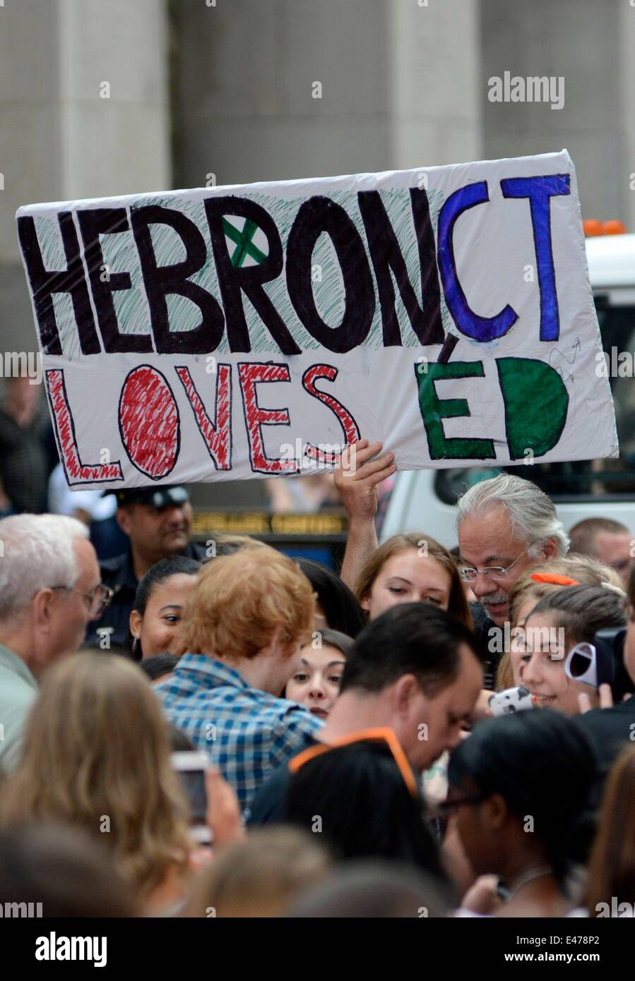 New York, NY, USA. 4th July, 2014. Ed Sheeran on stage for NBC Today ...