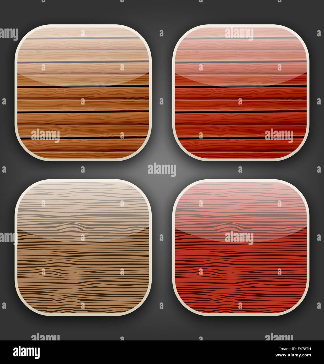 Illustration backgrounds with wooden texture for the app icons - vector ...