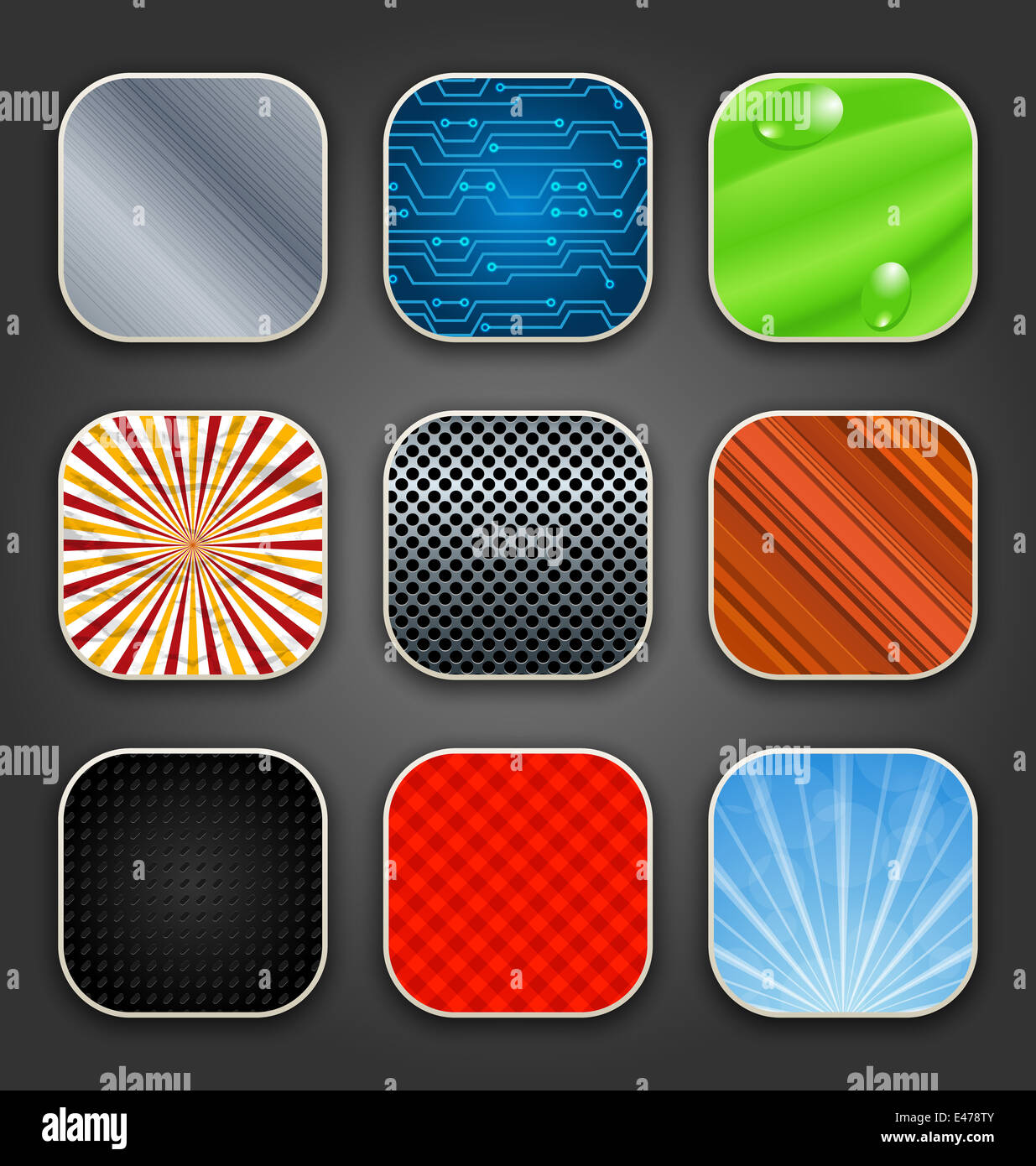 Illustration backgrounds with texture for the app icons - vector Stock ...