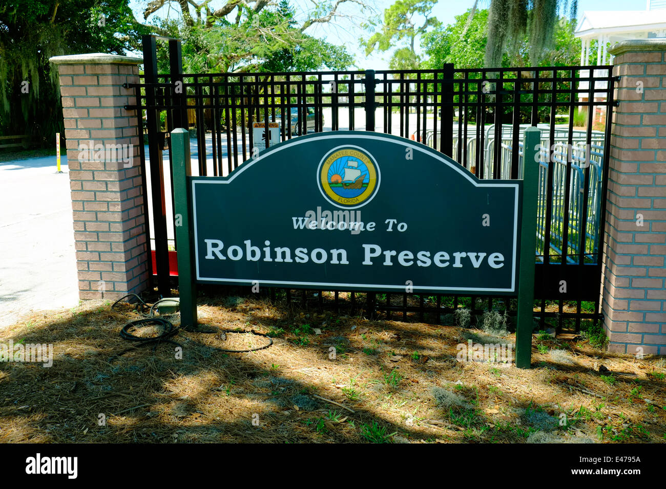 Entrance Robinson Preserve Nature Bradenton Florida FL US USA Stock ...
