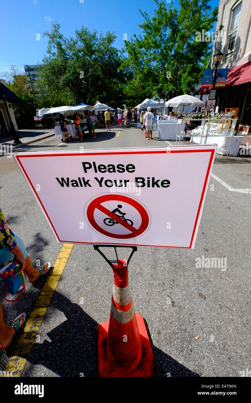 Please walk your bike hi-res stock photography and images - Alamy