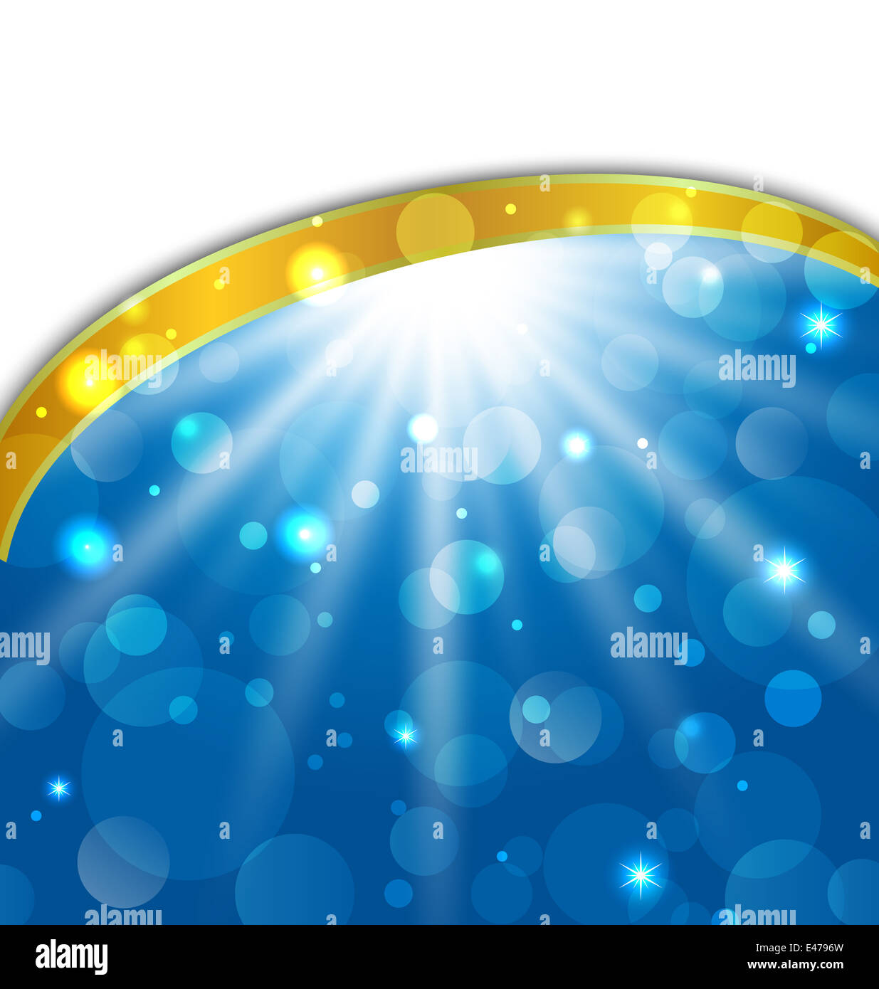 Illustration abstract blue background with sunbeam Stock Photo - Alamy