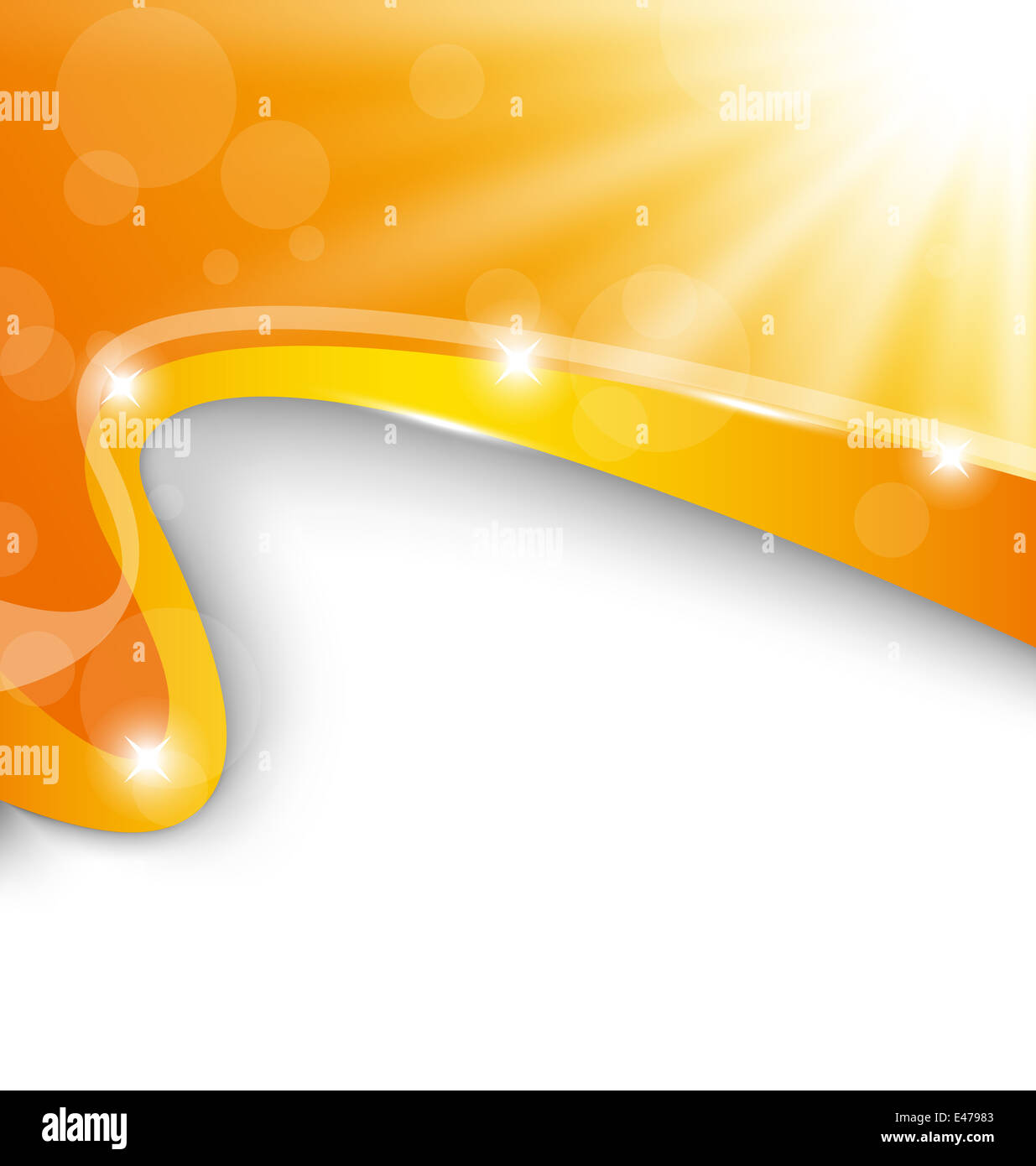 Illustration abstract orange background with sun light rays Stock Photo ...