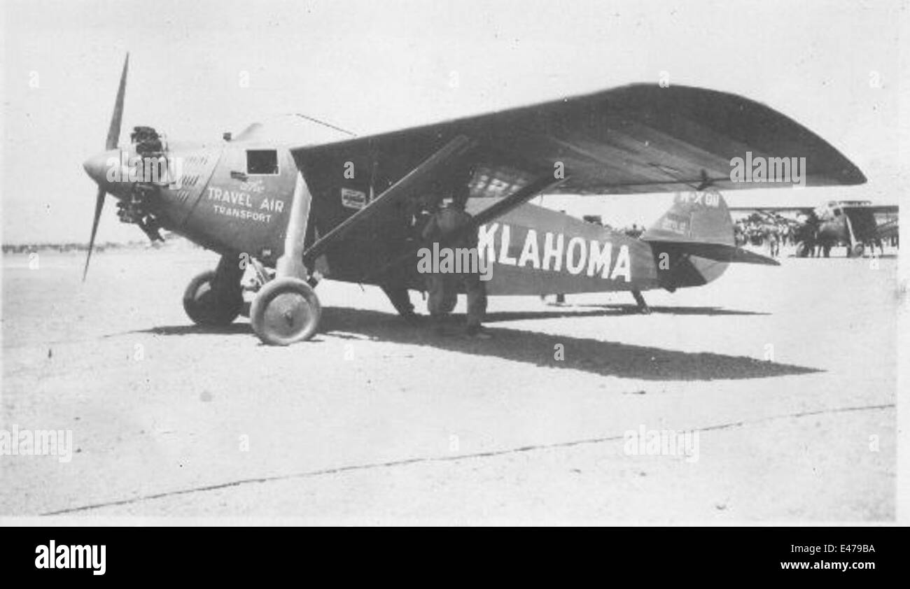 This image showcases the Travel Air aircraft used in the Dole Air Race ...