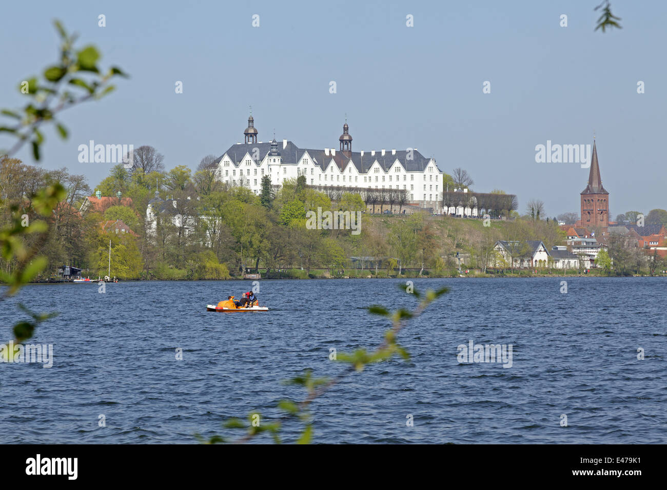 castle and lake, Ploen, Schleswig-Holstein, Germany Stock Photo - Alamy