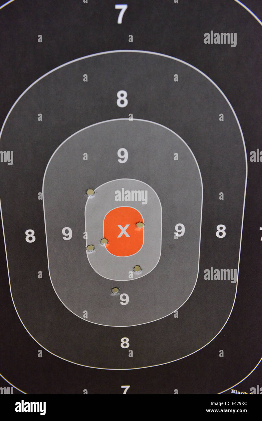Bullseye target bullet holes hi-res stock photography and images - Alamy
