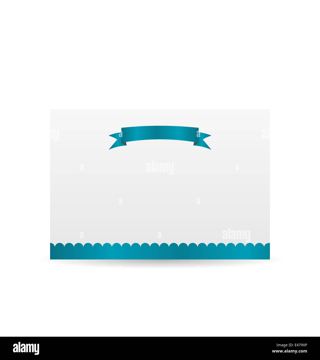 Illustration holiday invitation with ribbons isolated on white ...