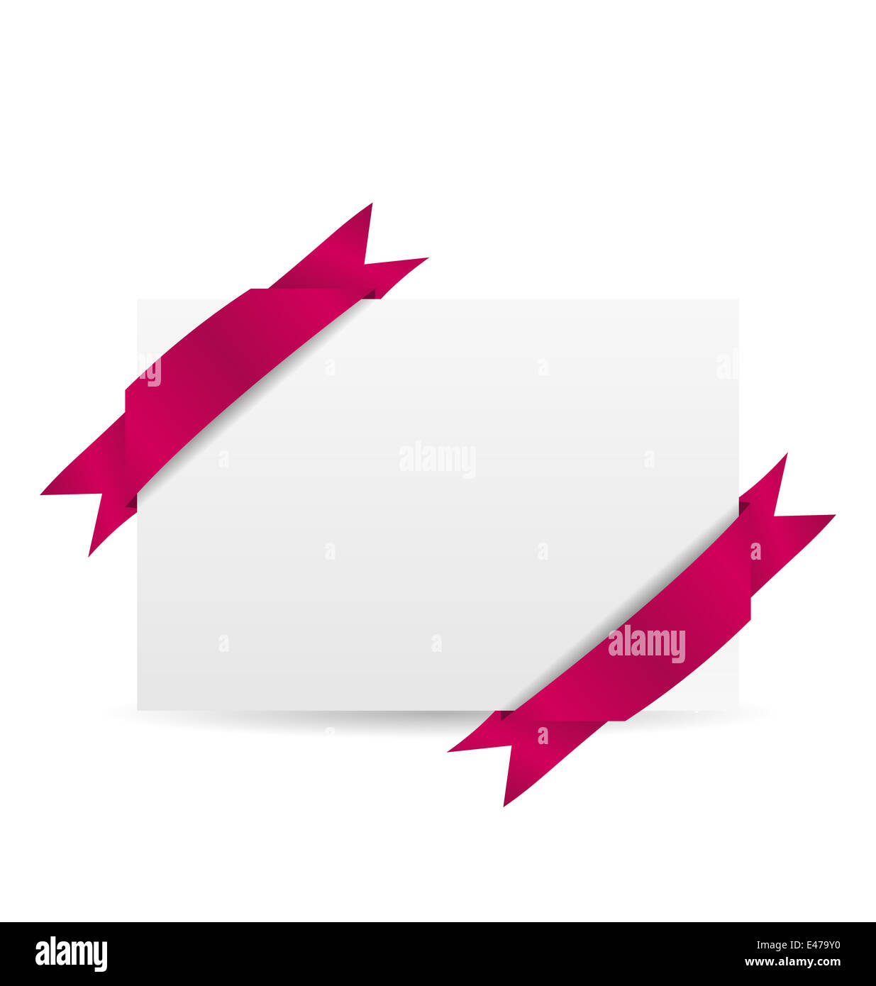 Illustration holiday invitation with ribbons isolated on white ...