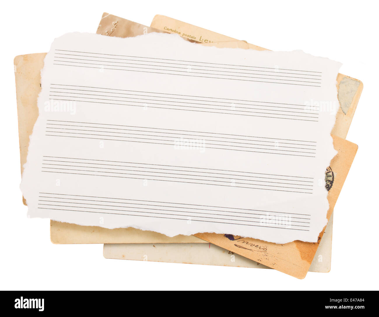 bunch of old note papers Stock Photo - Alamy