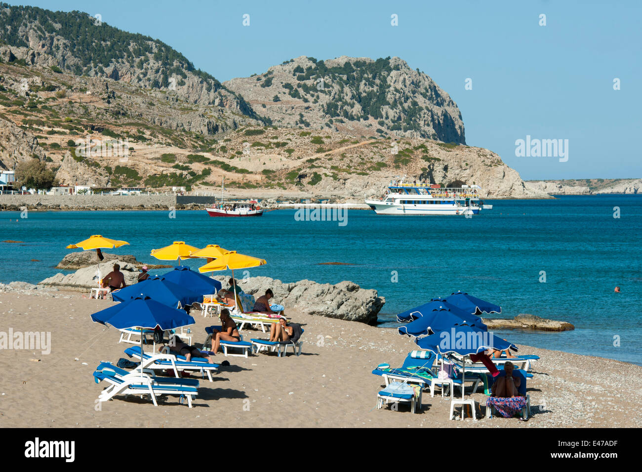 Griechenland, Rhodos, Strand in der Bucht von Stegna bei Archangelos ...
