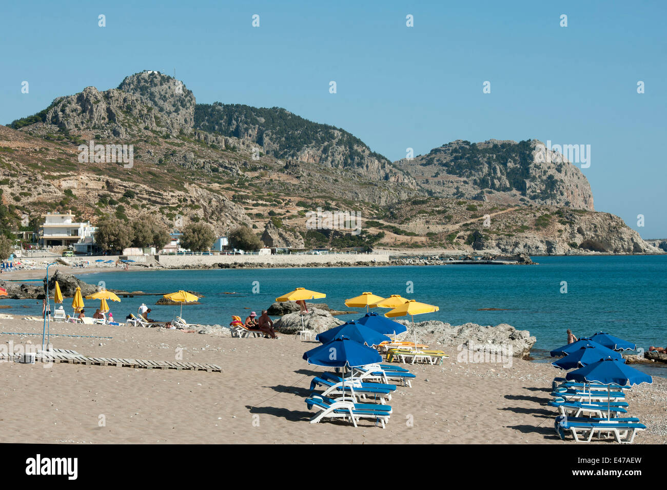 Griechenland, Rhodos, Strand in der Bucht von Stegna bei Archangelos ...
