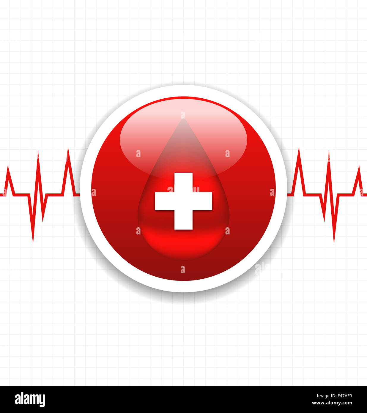 Illustration abstract medical background, save life heart - vector ...