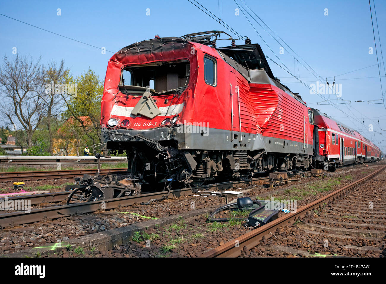 Rail railway train accident hi-res stock photography and images - Alamy