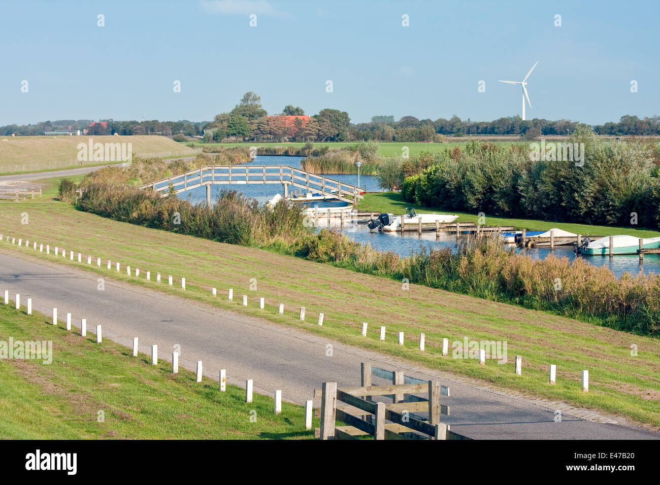Typical Dutch rural landscape with farmland and watercourses Stock ...