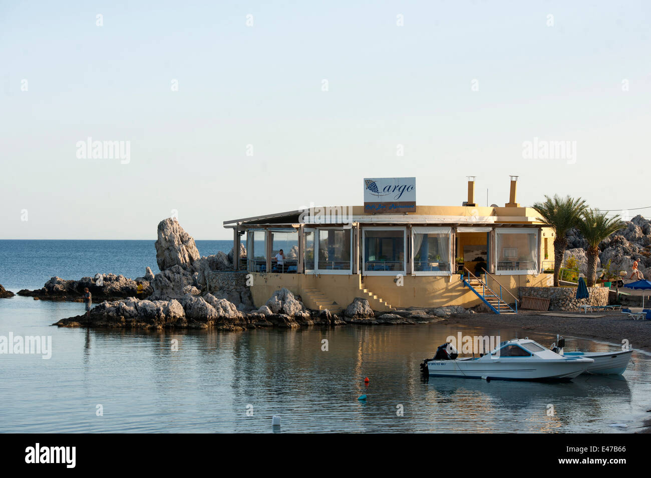 Griechenland, Rhodos, Charaki, Restaurant Argo Stock Photo - Alamy