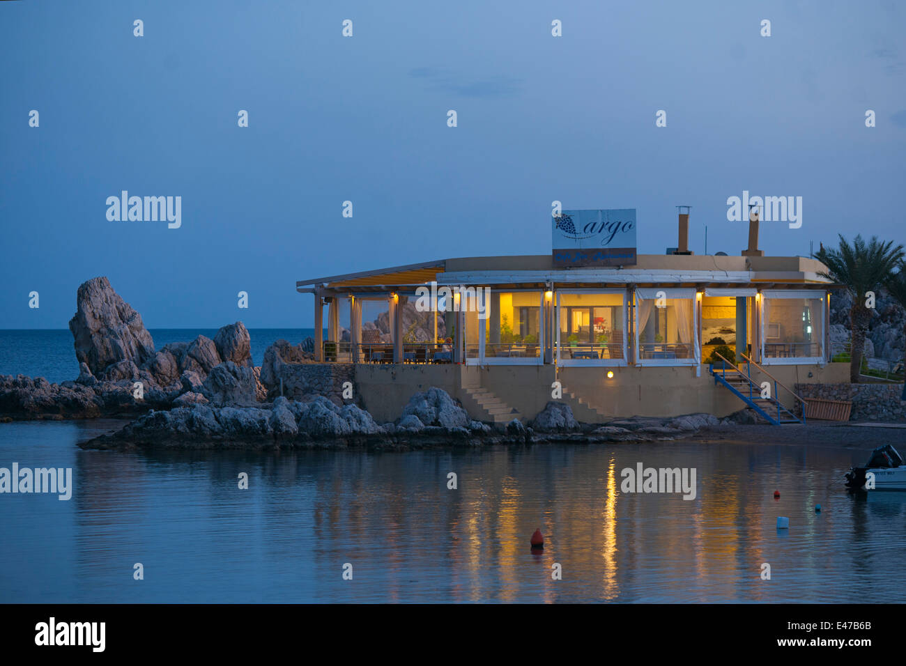 Griechenland, Rhodos, Charaki, Restaurant Argo Stock Photo - Alamy
