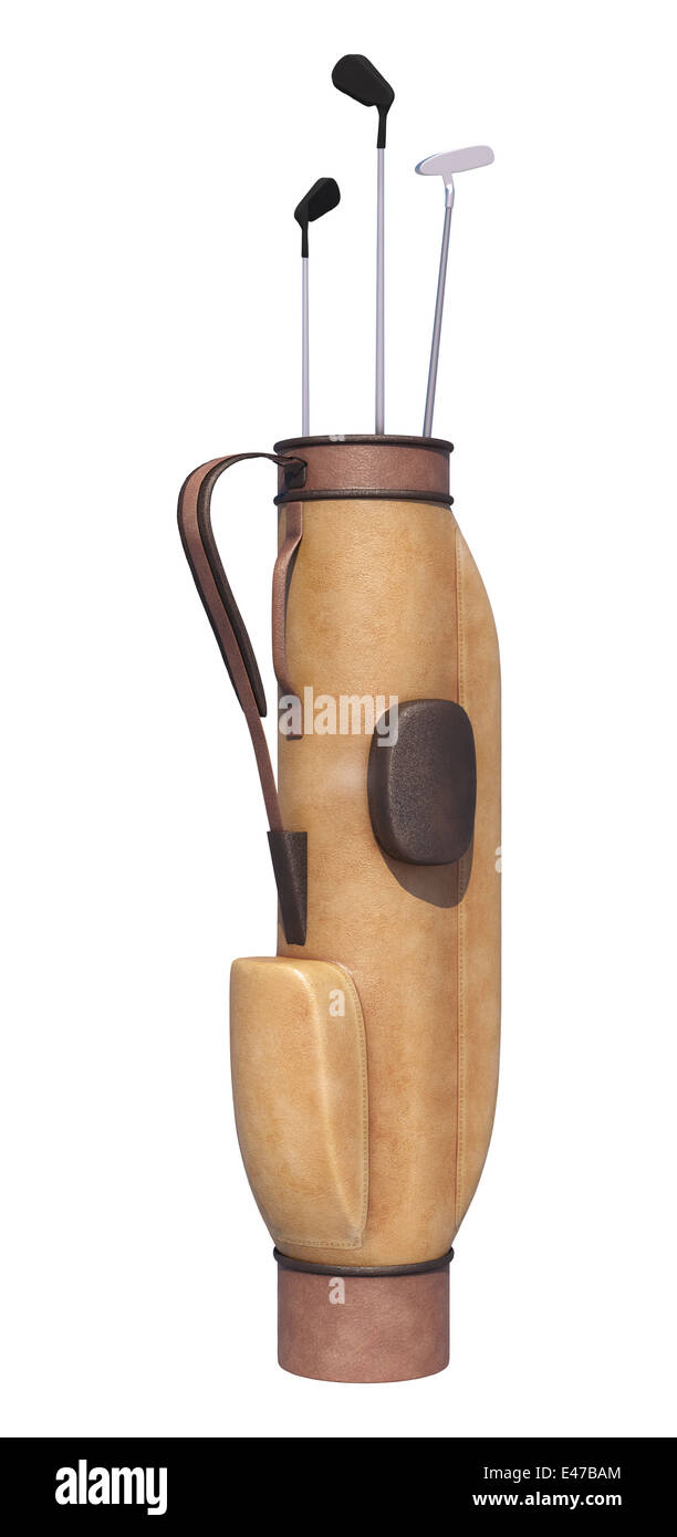 3D digital render of a golf bag isolated on white background Stock ...