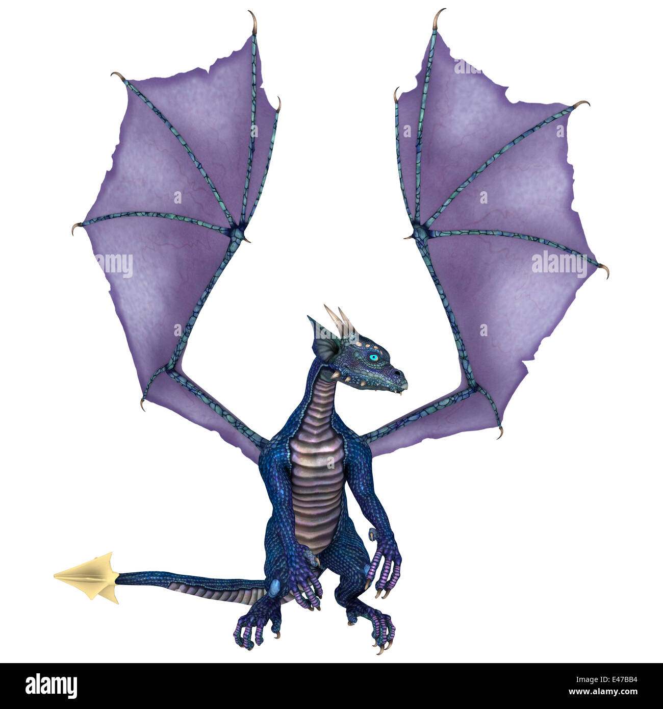 3D digital render of a cute little dragon isolated on white background ...
