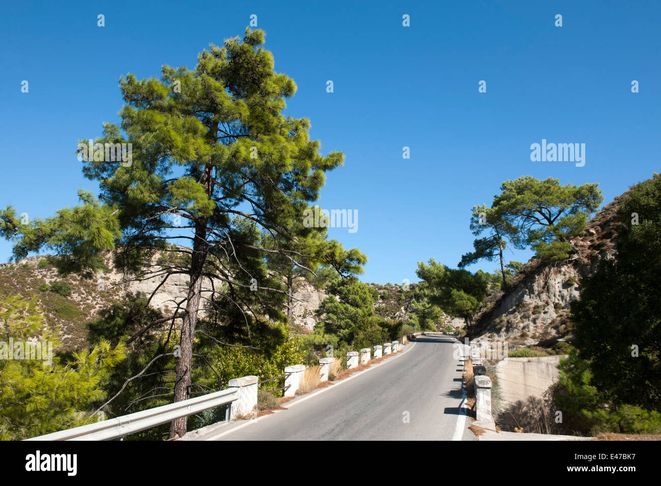 Griechenland, Rhodos, alte Strasse von Archangelos nach Malona (Malonas ...