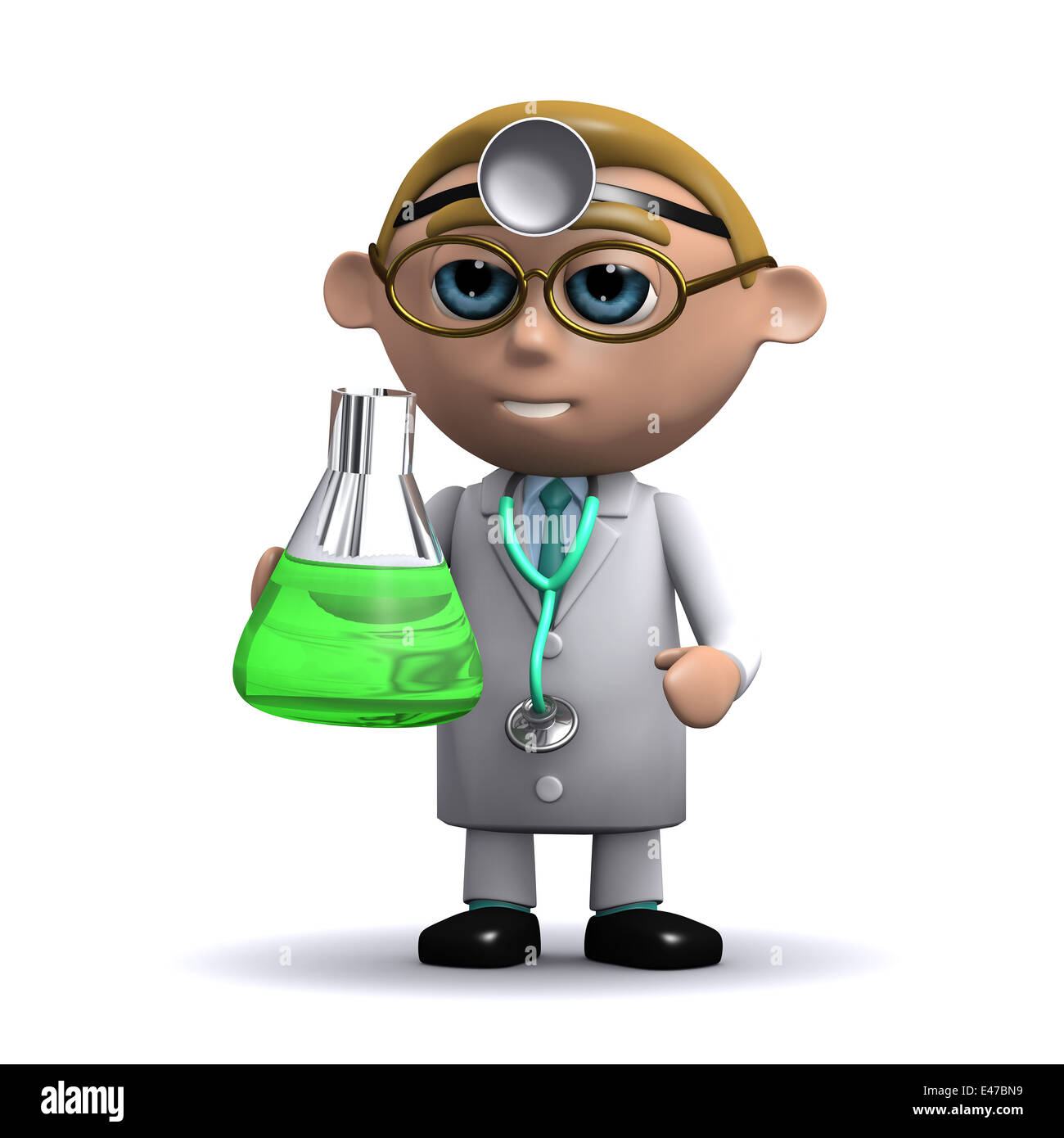 3d Doctor has the green medicine Stock Photo - Alamy