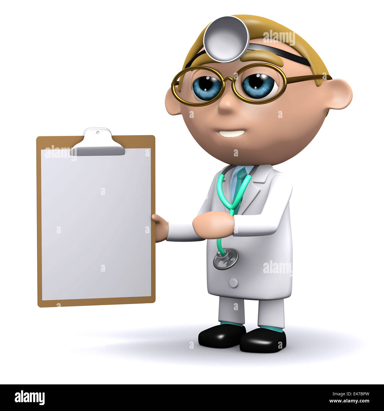 3d Doctor reads you the chart Stock Photo - Alamy