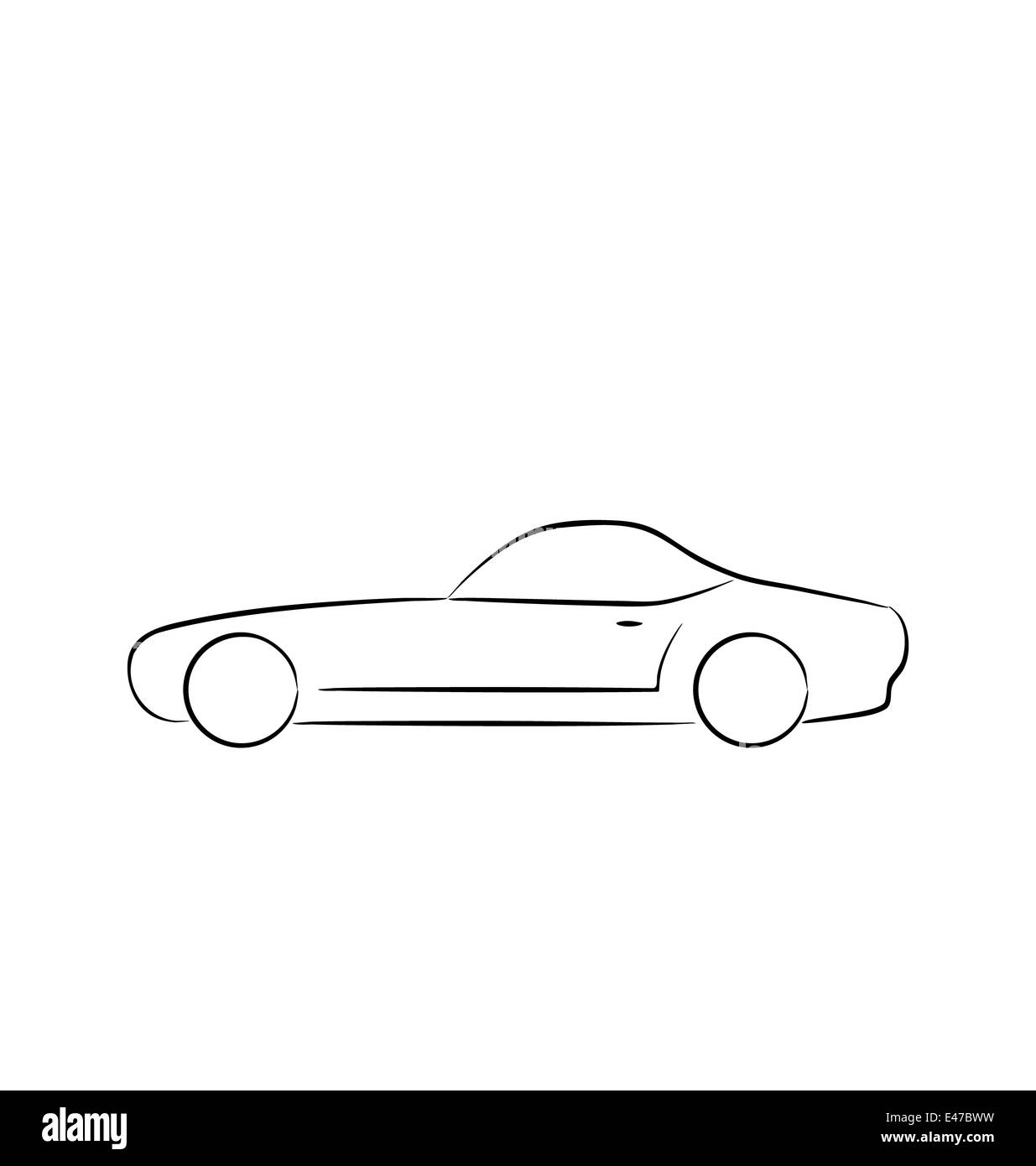 Illustration abstract sport car(profile) isolated on white background ...