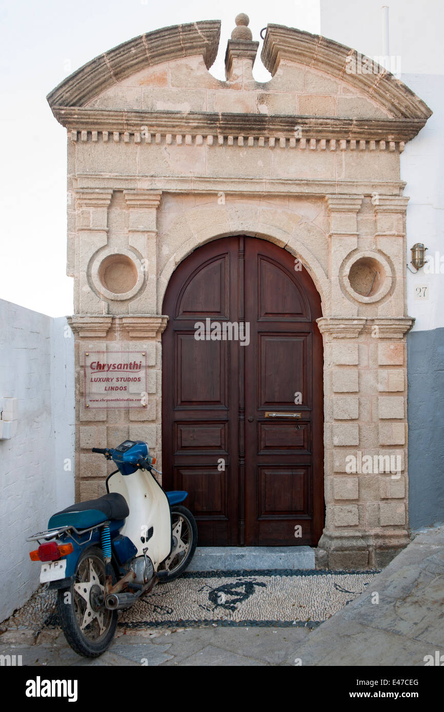 Griechenland, Rhodos, Lindos, Haus in der Altstadt Stock Photo - Alamy