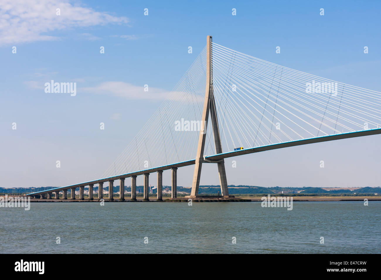 Pont de Normandy over river Seine, France Stock Photo - Alamy