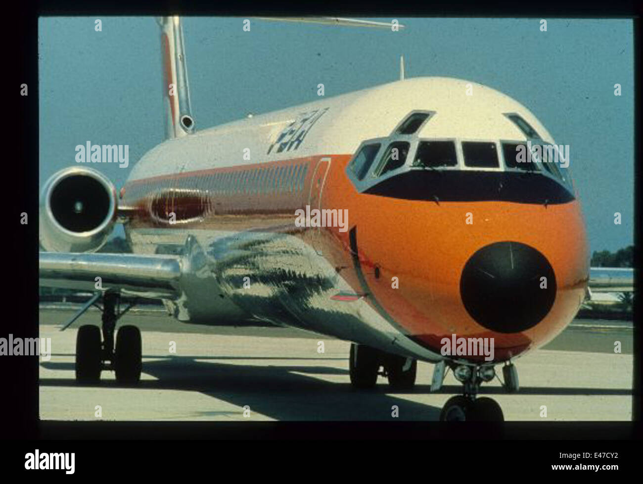 This image features a flight attendant from Pacific Southwest Airlines ...
