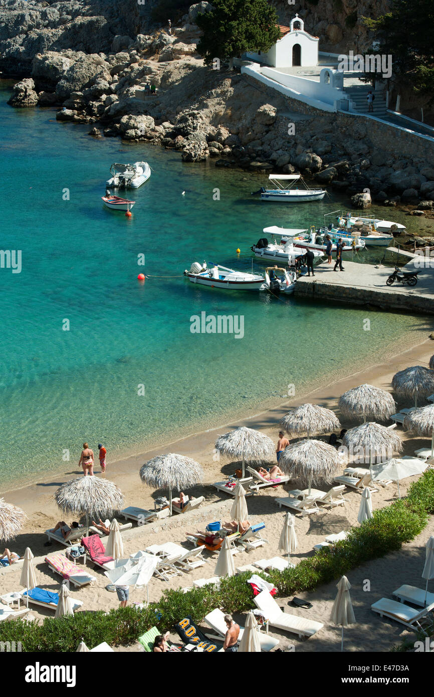 Griechenland, Rhodos, Lindos, Agios Pavlos Bucht Stock Photo - Alamy