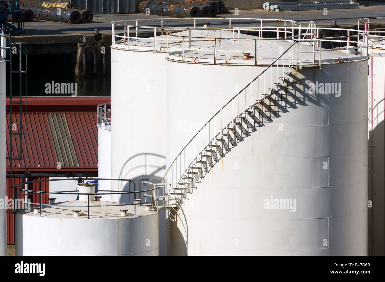Oil storage tanks with stairs hi-res stock photography and images - Alamy