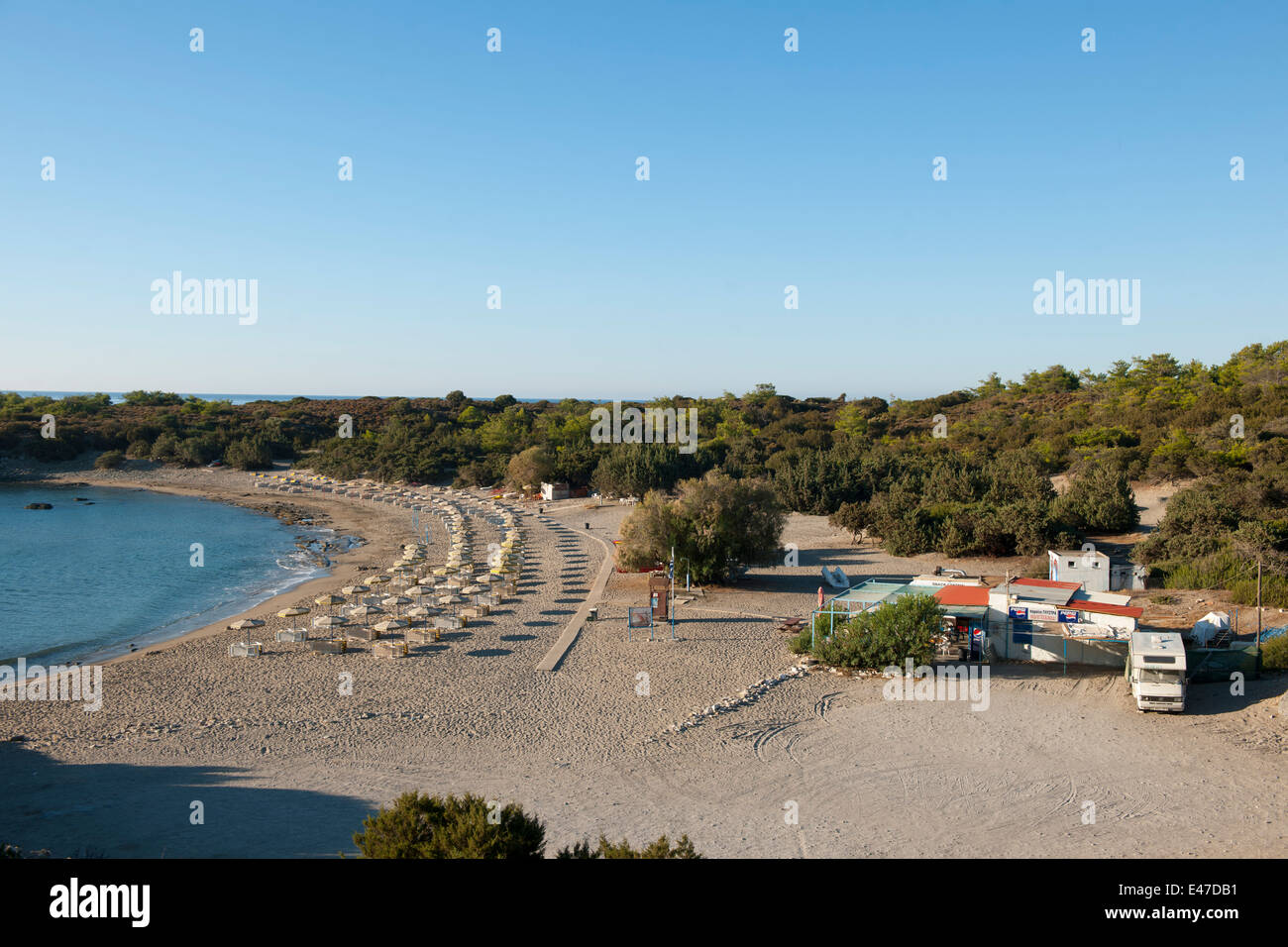Lardos beach rhodes glystra hi-res stock photography and images - Alamy